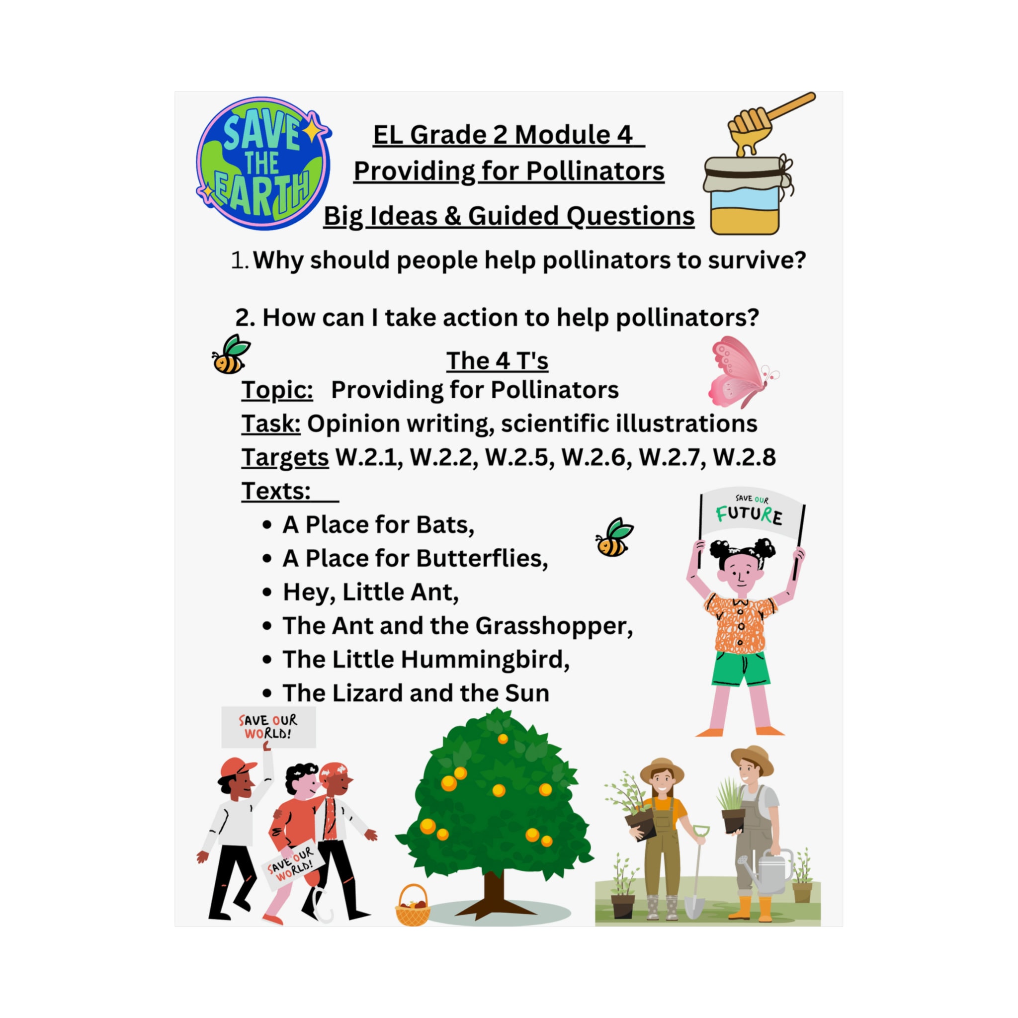 EL Grade 2 Module 4 Focus Wall Poster - Etsy