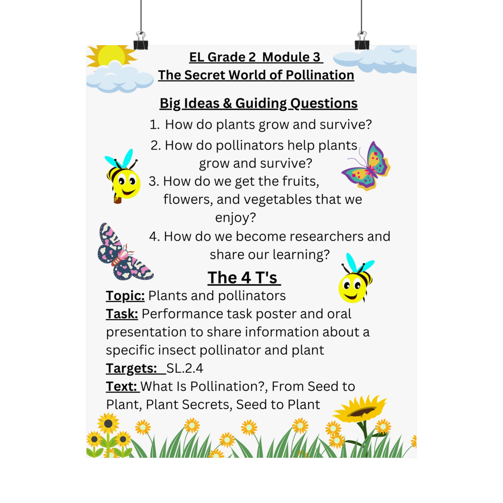 EL Grade 2 Module 3 Focus Wall Poster - Etsy