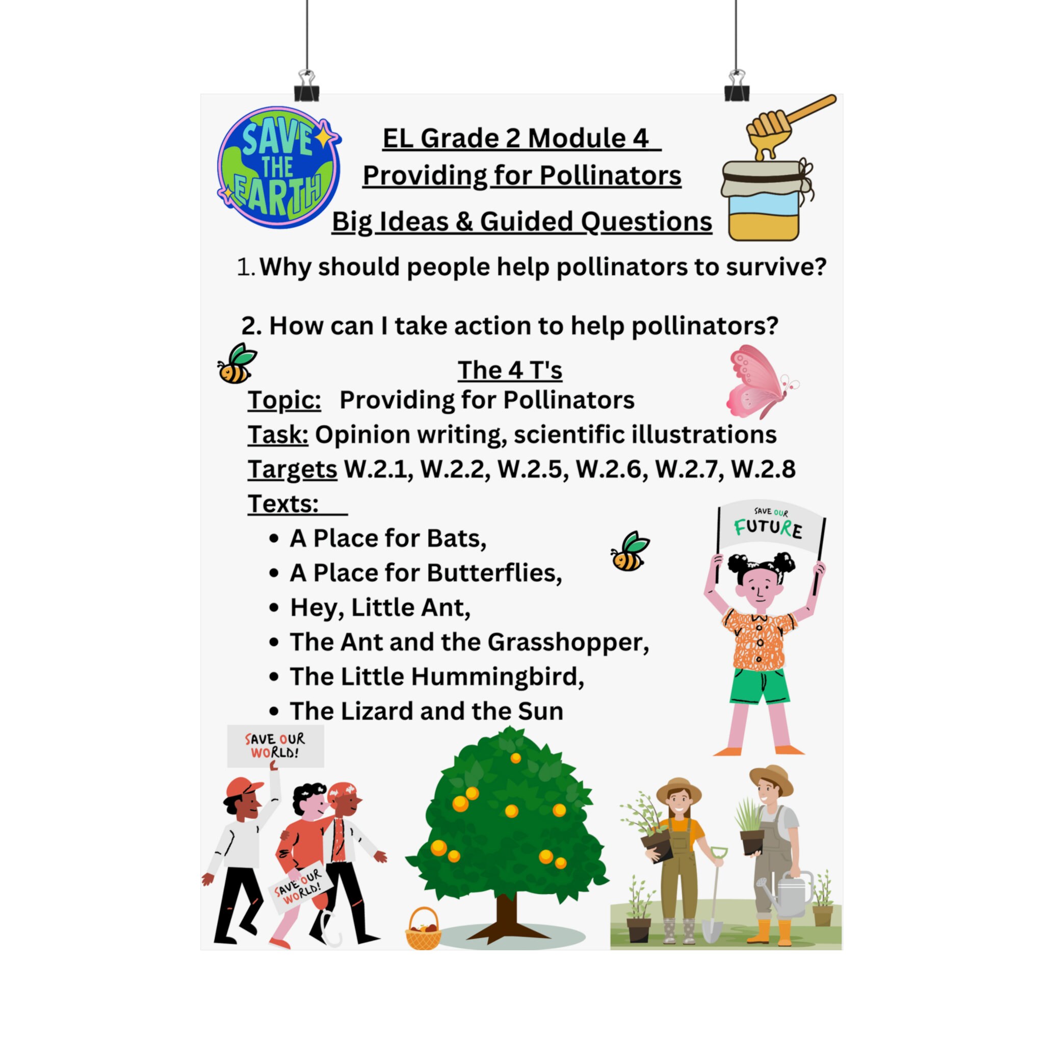 EL Grade 2 Module 4 Focus Wall Poster - Etsy