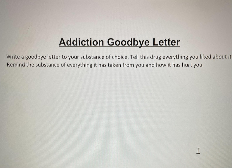 Addiction Goodbye Letter - Etsy
