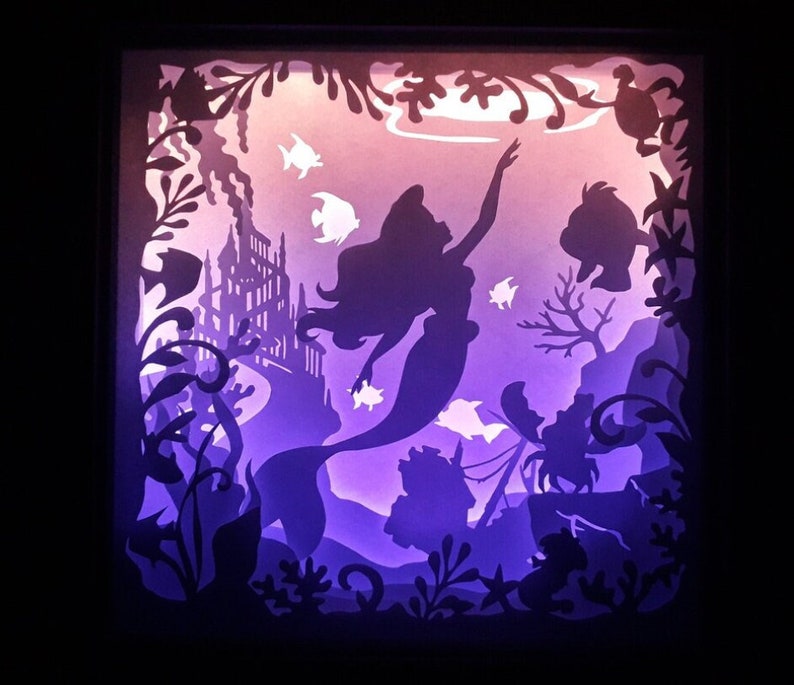 Little Mermaid, Shadow Box, 3D Cut, Cricut - Etsy
