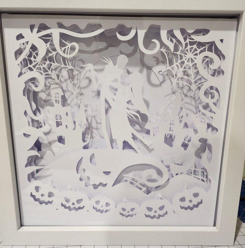 Nightmare Before Christmas, Shadow Box, 3D Cut - Etsy