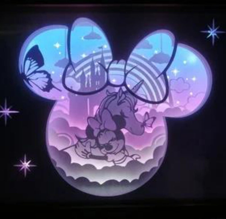 Minnie Mouse Shadow Box 3D Cut Cricut - Etsy