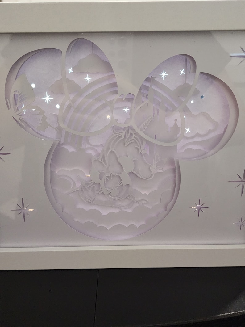 Minnie Mouse Shadow Box 3D Cut Cricut - Etsy