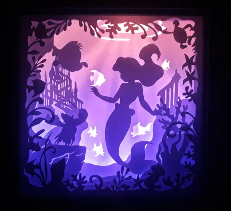 Little Mermaid, Shadow Box, 3D Cut, Cricut - Etsy