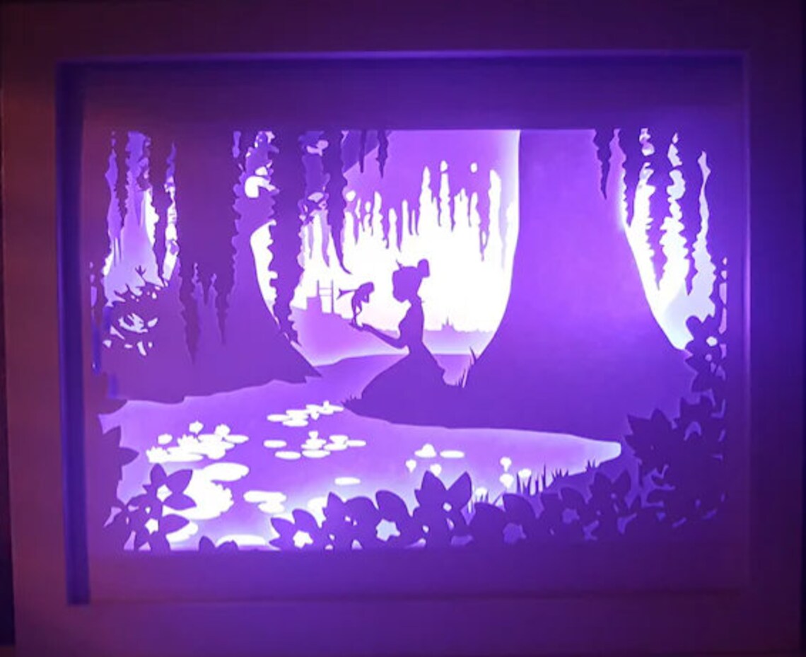 Princess and the Frog, Shadow Box, 3D Cut, Cricut - Etsy