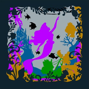 Little Mermaid, Shadow Box, 3D Cut, Cricut - Etsy