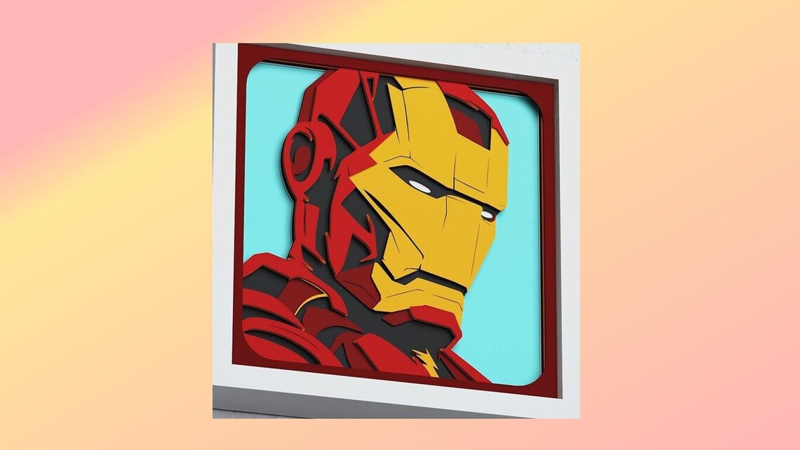 Ironman, Shadow Box, 3D Cut, Cricut - Etsy