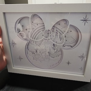 Minnie Mouse, Shadow Box, 3D Cut, Cricut - Etsy