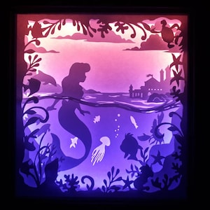 Little Mermaid, Shadow Box, 3D Cut, Cricut - Etsy
