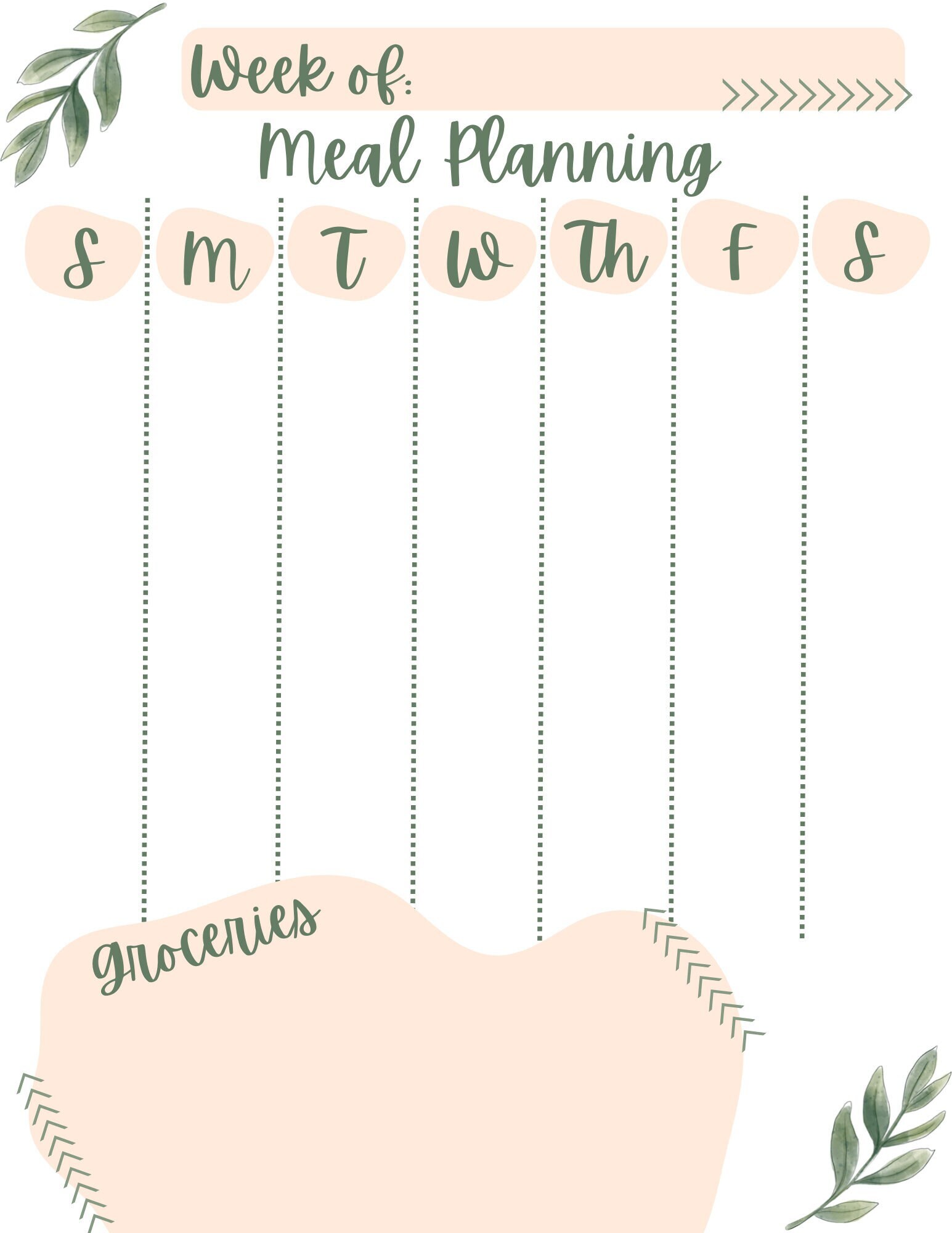 Meal Planning Organizer-instant Download - Etsy