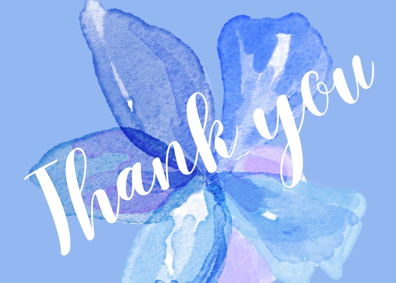 Thank You Watercolor-instant Download - Etsy