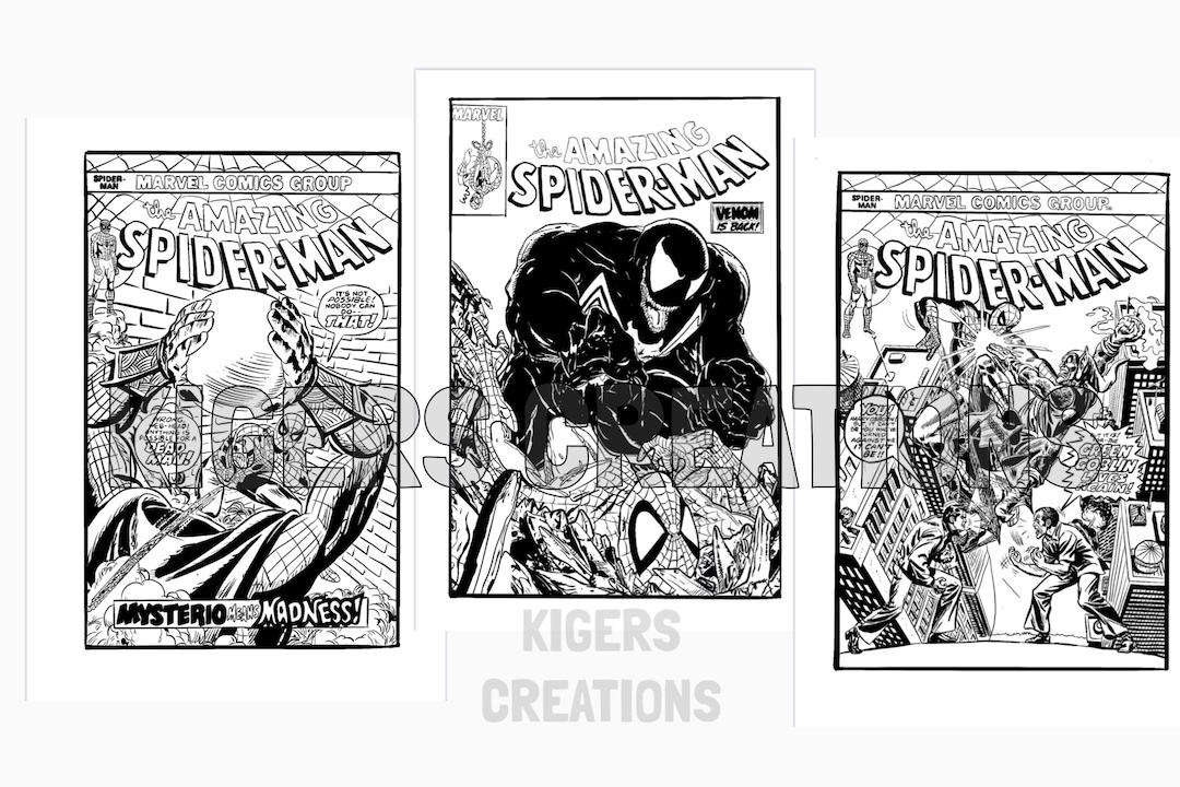 3 Modern Spider-man Digital Prints, Modern Comic Covers, DIGITAL ...