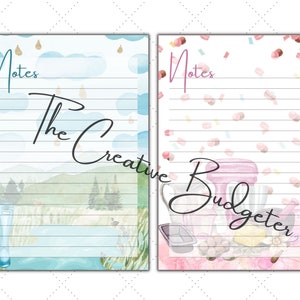 Printable Note Pad, Printable Memo, Digital Stationary, Lined Notepad ...