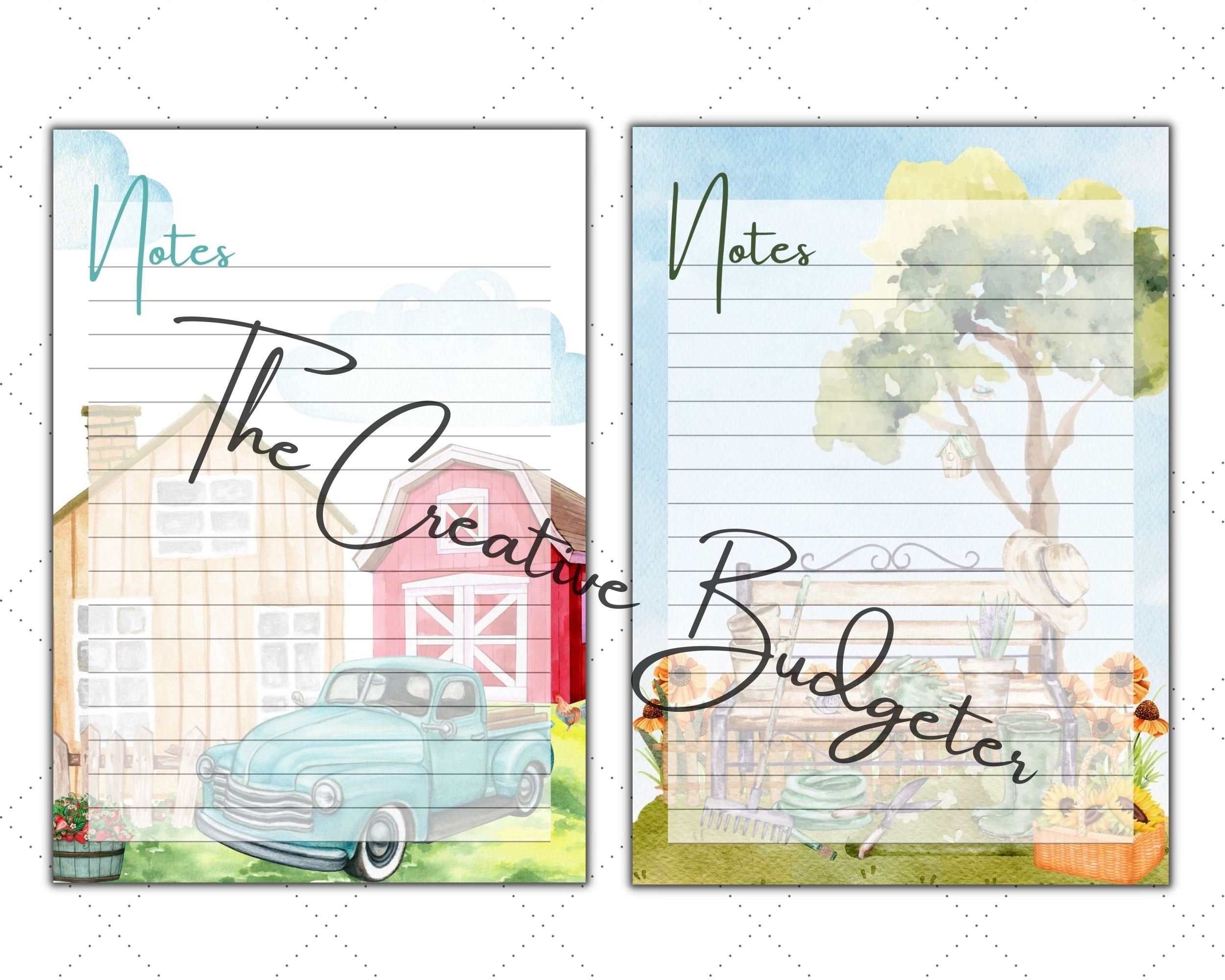 Printable Note Pad, Printable Memo, Digital Stationary, Lined Notepad ...