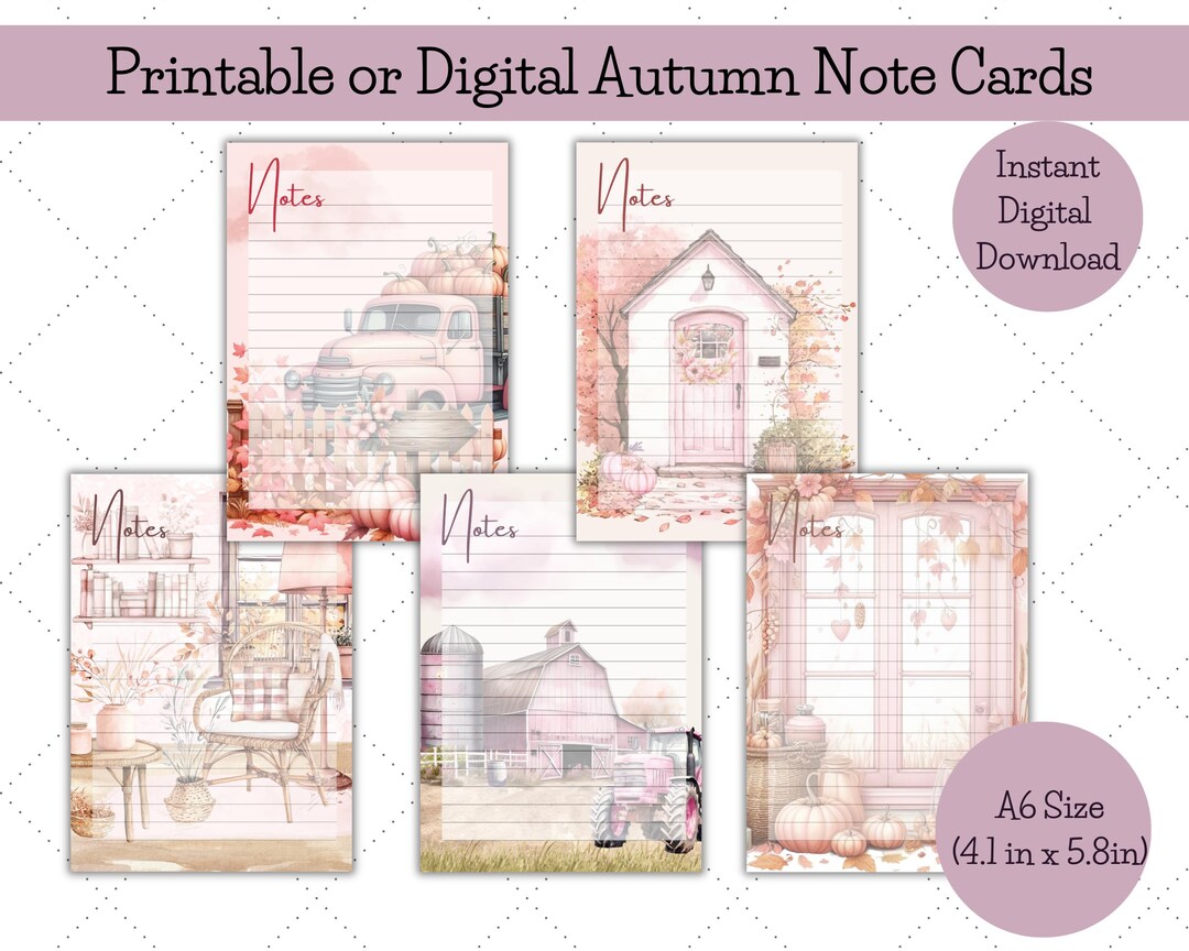 Printable Note Pad, Printable Memo, Digital Stationary, Lined Notepad ...