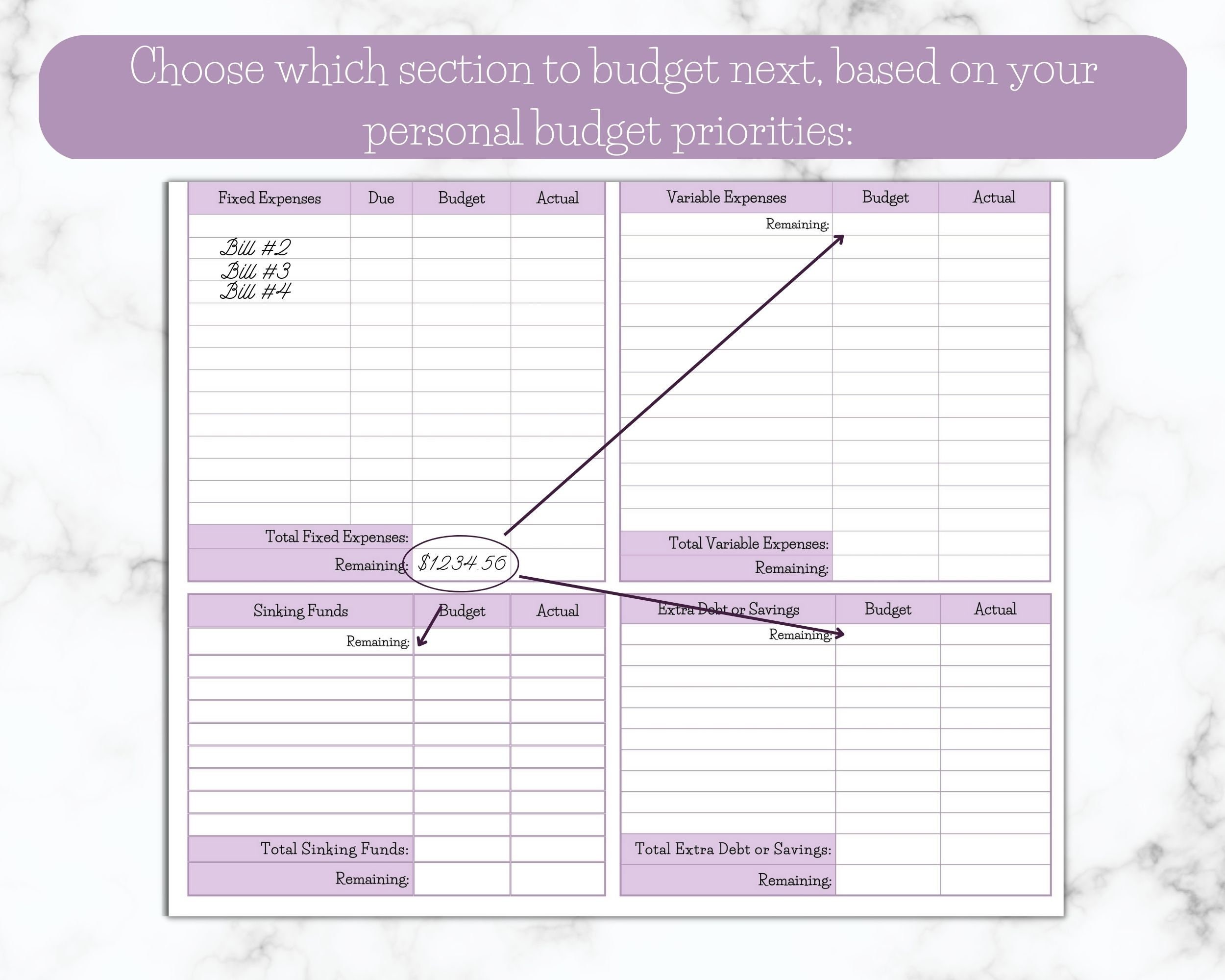 Paycheck Budget Planner, Printable, Budget by Paycheck, Budget Template ...