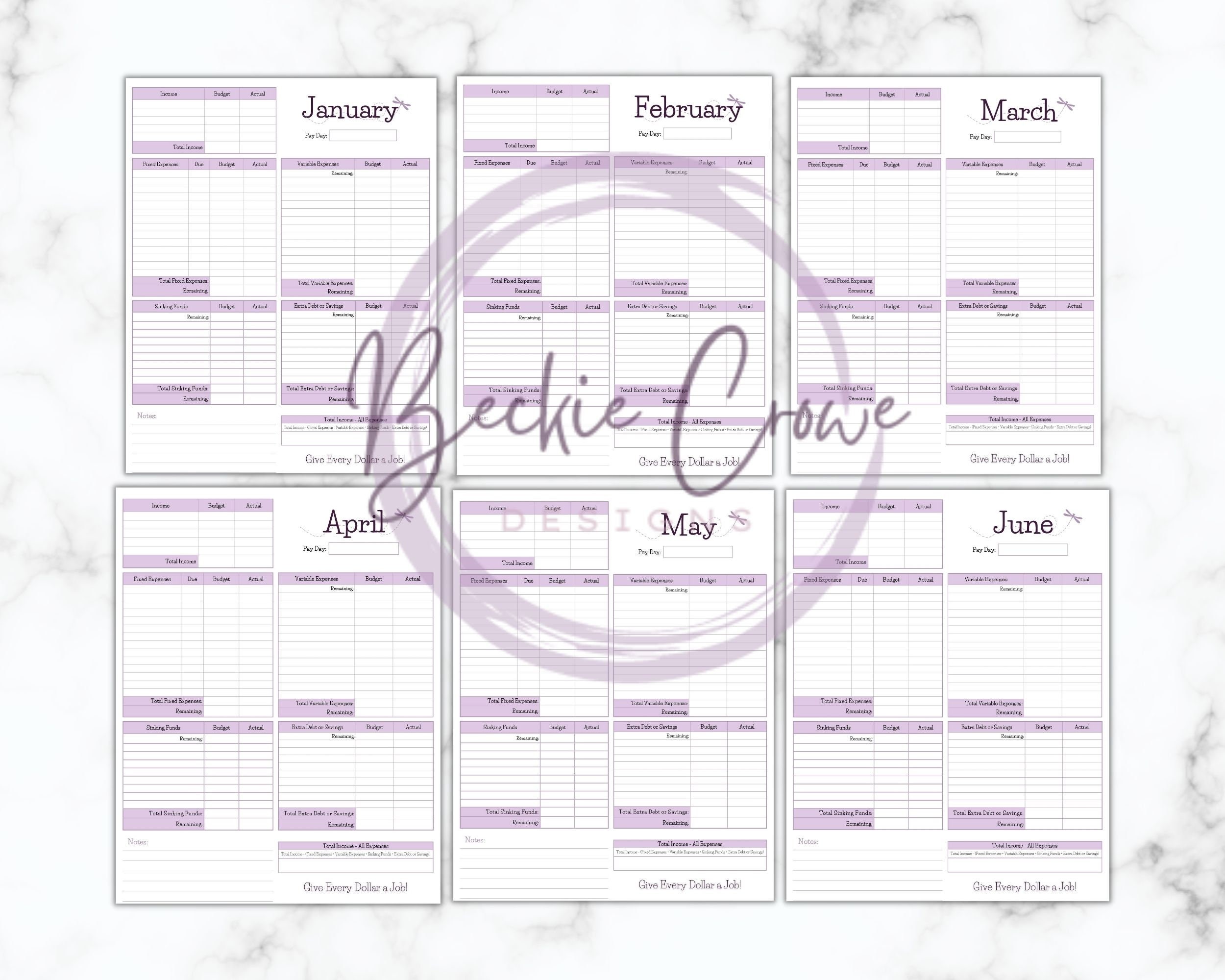 Paycheck Budget Planner, Printable, Budget by Paycheck, Budget Template ...