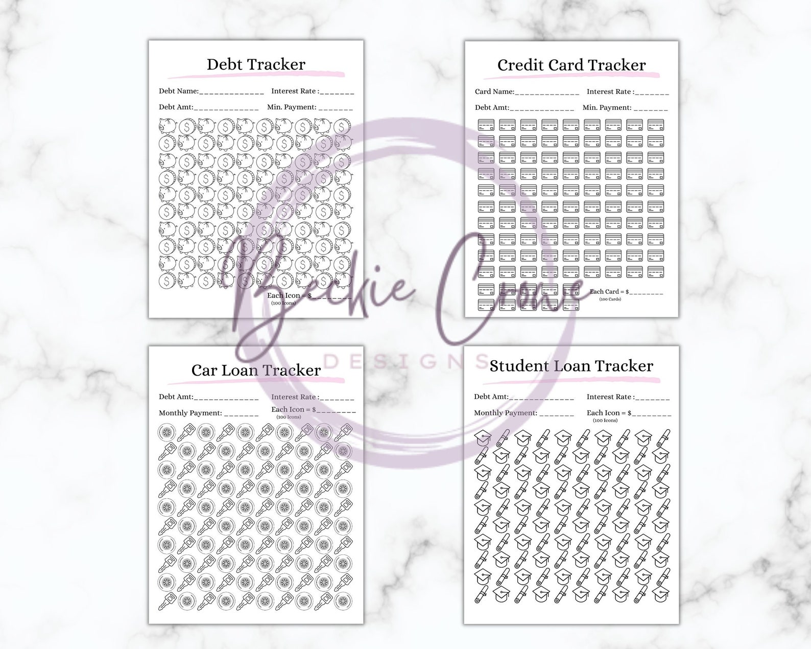 Printable Debt Tracker, Budget Planner, Debt Snowball, Debt Planner ...