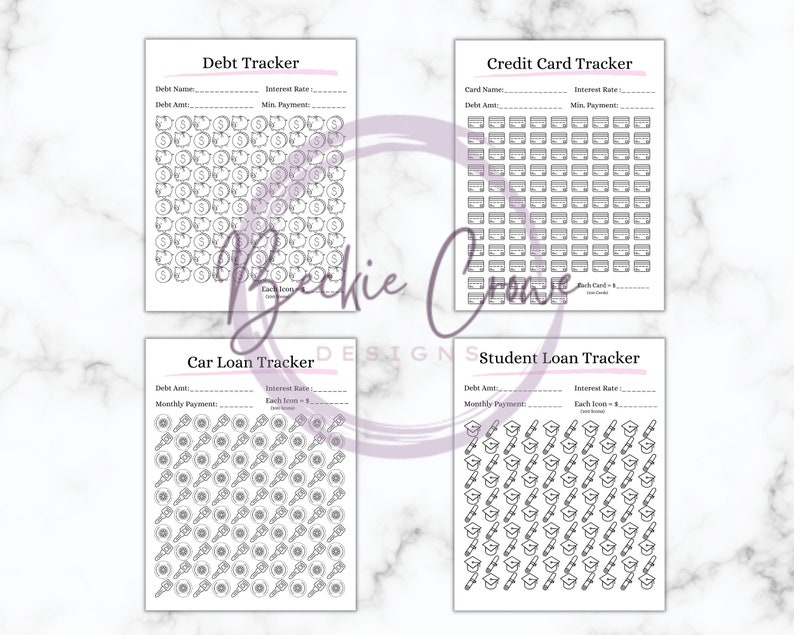 Printable Debt Tracker, Budget Planner, Debt Snowball, Debt Planner ...