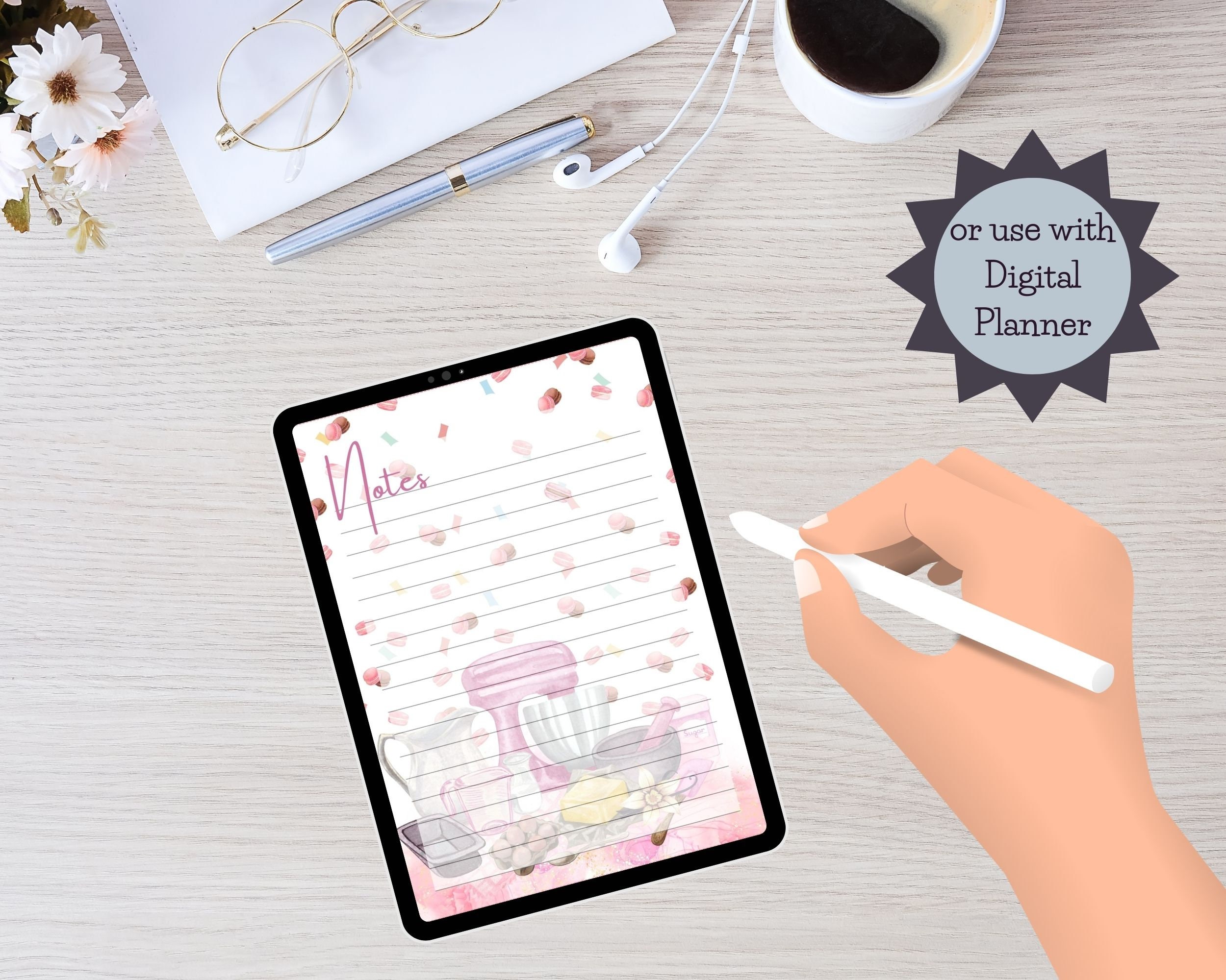 Printable Note Pad, Printable Memo, Digital Stationary, Lined Notepad ...