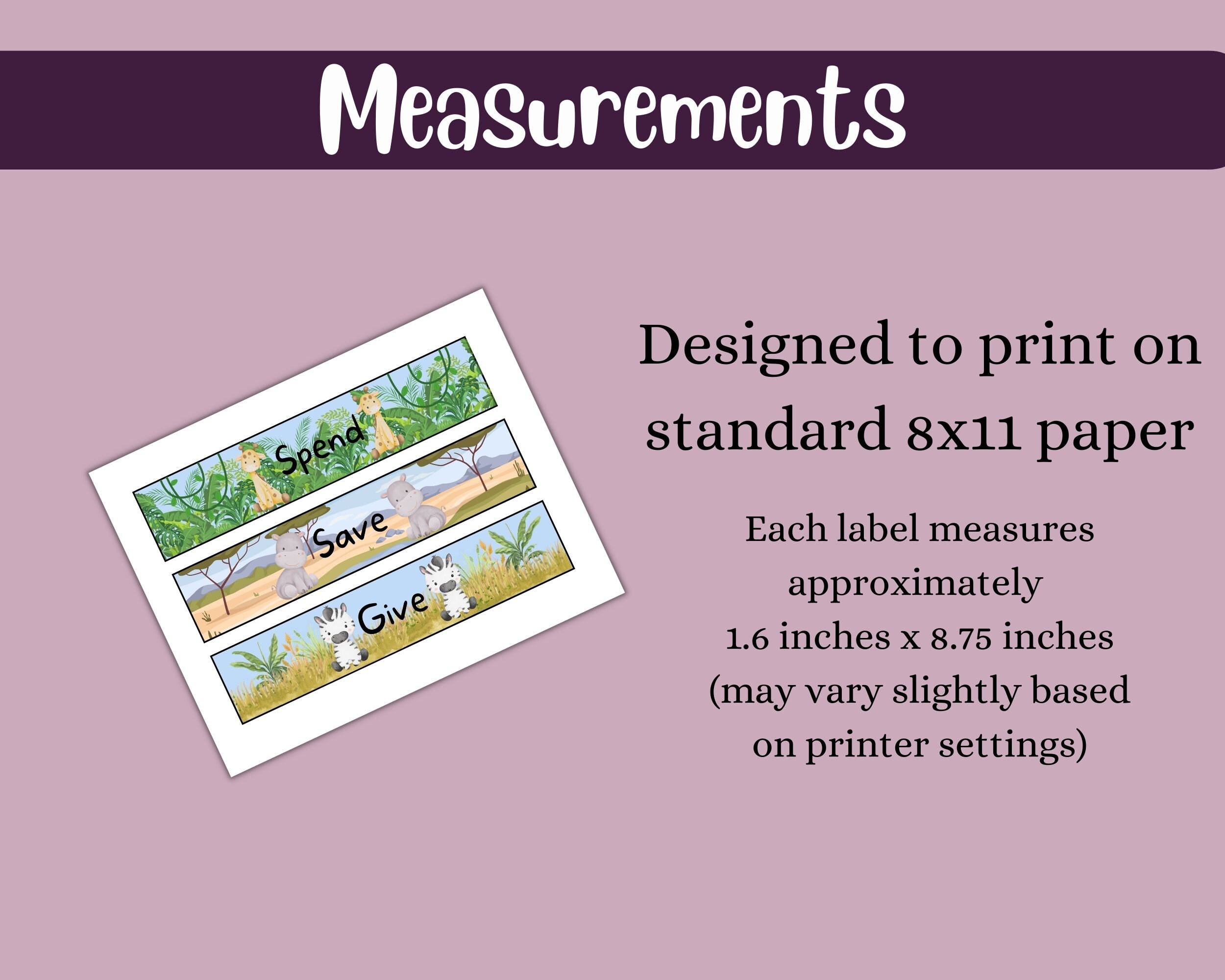 Give Save Spend Labels, Allowance Jars, Piggy Bank Labels, Kids Money ...