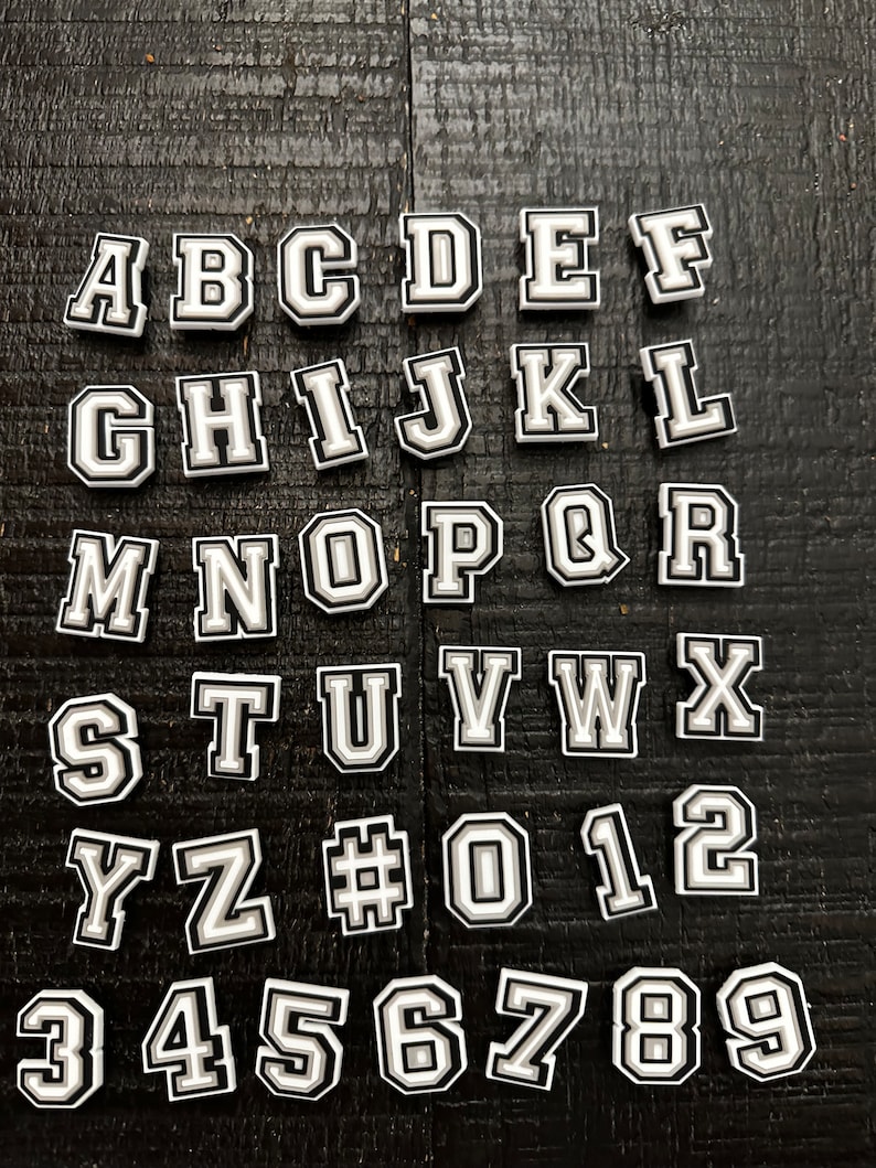 Letter and Number Croc Shoe Charms - Personalized Crocs - Etsy