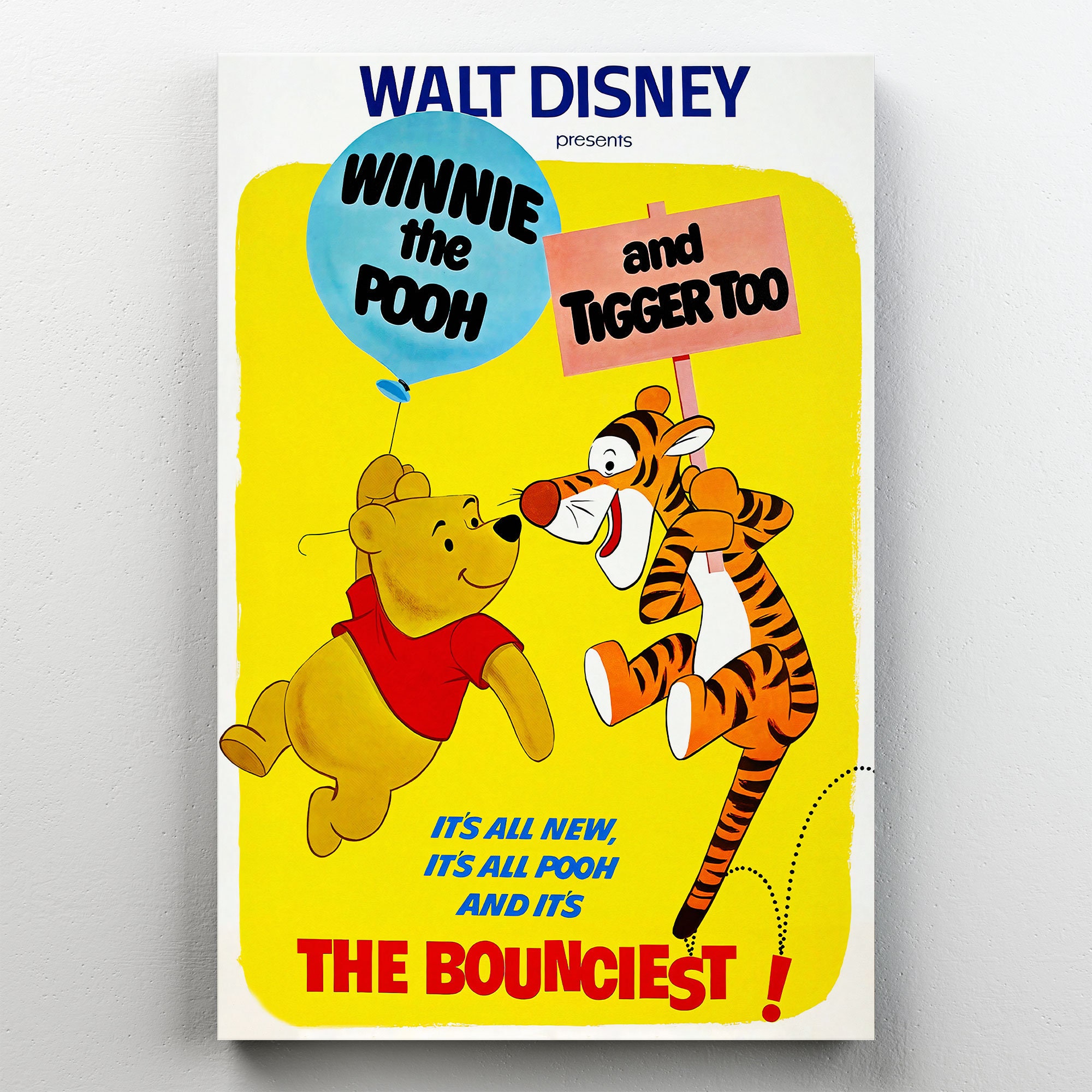 Winnie the Pooh, Pooh and Tigger, Vintage Disney Movie Poster sold by ...