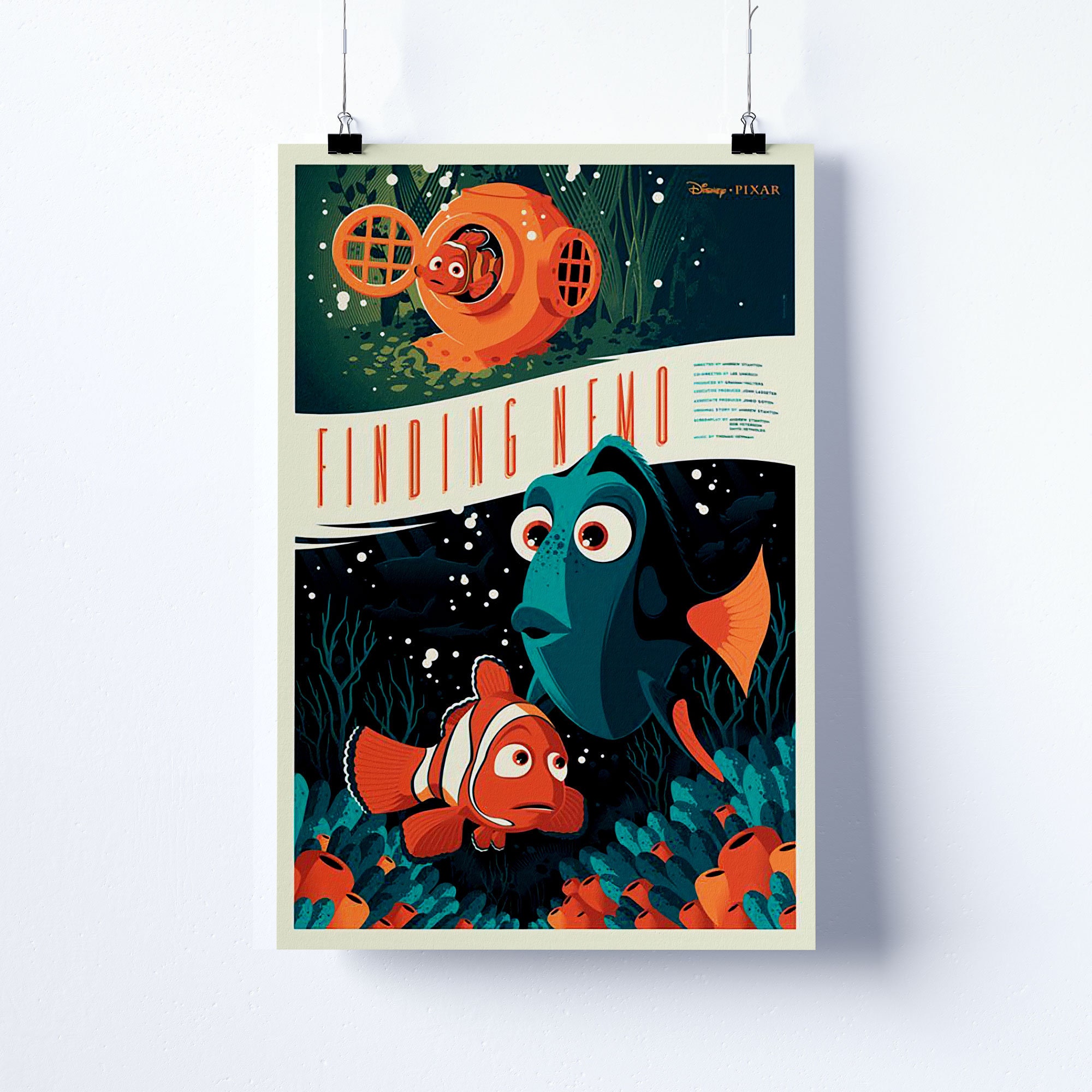 Vintage Disneyland Finding Nemo Attraction Poster Designed & Sold By ...