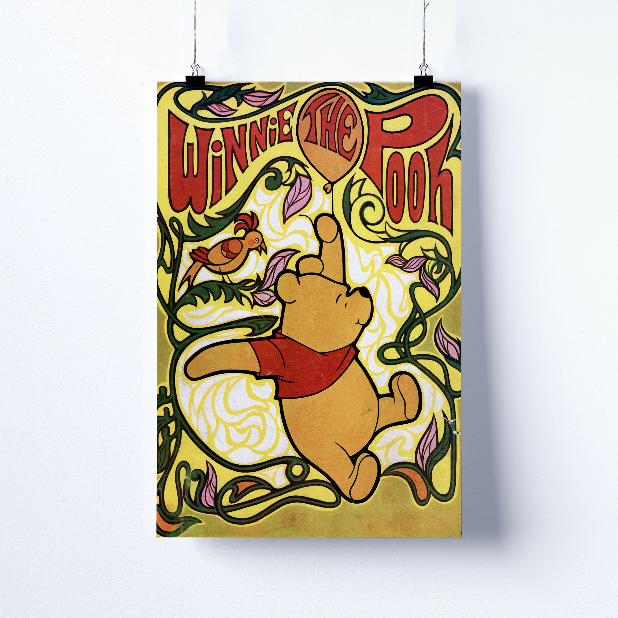 Vintage Winnie the Pooh Poster, Vintage Disney Movie Poster sold by ...