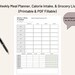 Weekly Meal Planner, Calorie Intake and Grocery List - Plan Your Weekly ...