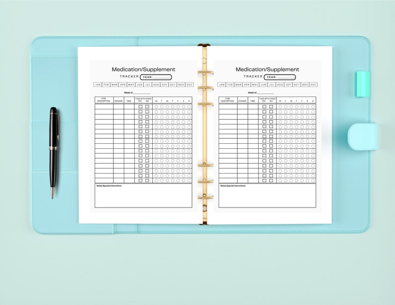 Medication Tracker - Printable and PDF Fillable/use as Weekly and Daily ...