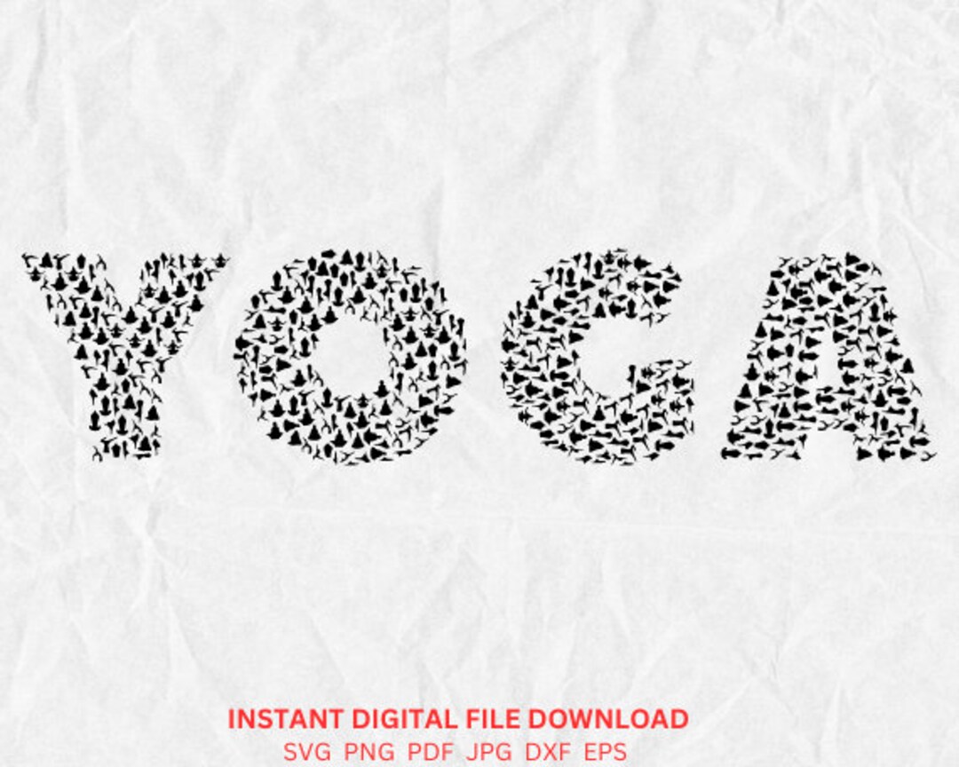 Yoga Pose Png Yoga Word Vector Png Yoga Svg Yoga Silhouette Buddha Svg ...