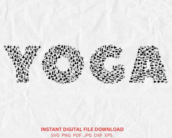 Yoga Pose Png Yoga Word Vector Png Yoga Svg Yoga Silhouette Buddha Svg ...