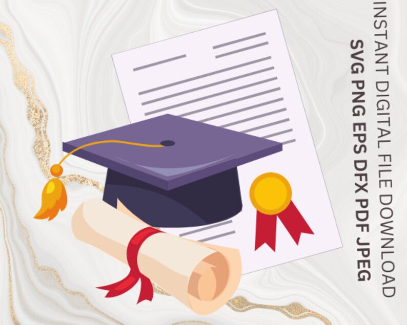 Graduation Cap PNG SVG Graduation Cap Diploma Certificate Png Svg ...