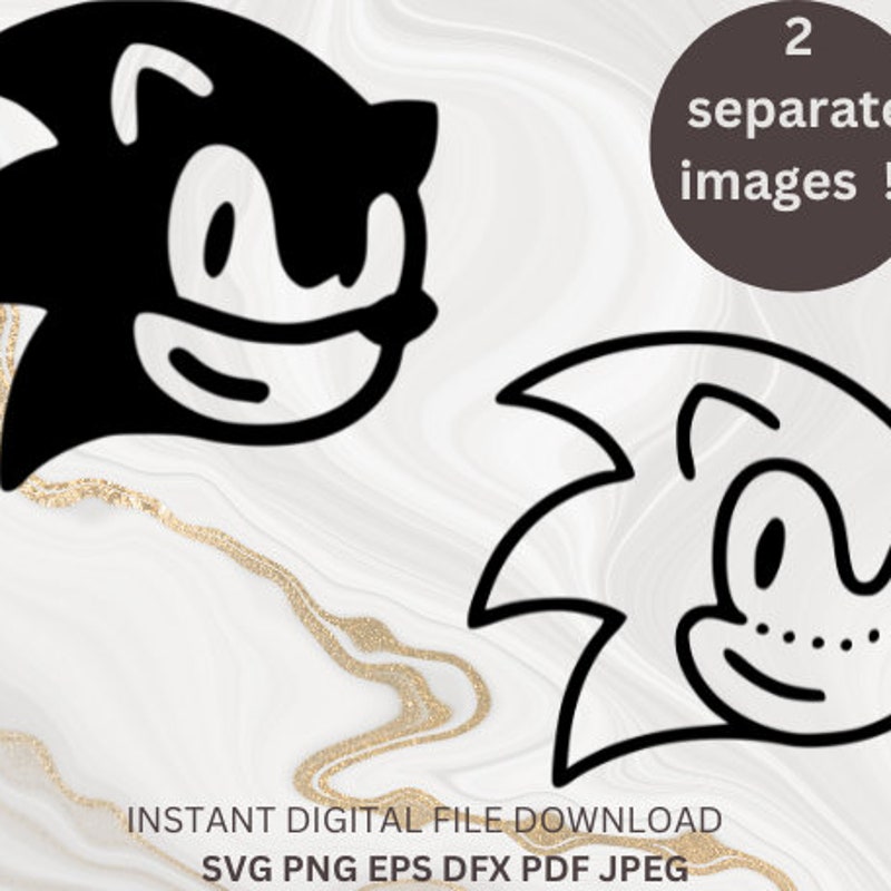 Sonic Silhouette - Etsy