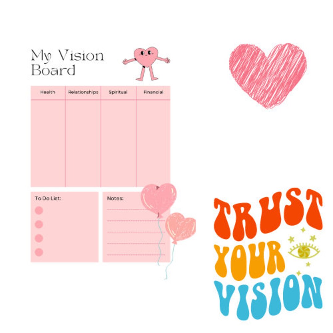 Vision Board-digital Planner-vision Board Tracker-vision Journal-vision ...