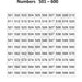 Printable Number Charts Counting Numbers 1-1000 10 Pages math ...