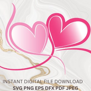 Heart Svg Png Pink Hearts Svg Png Heart Sign Png 2 Hearts Png Art ...
