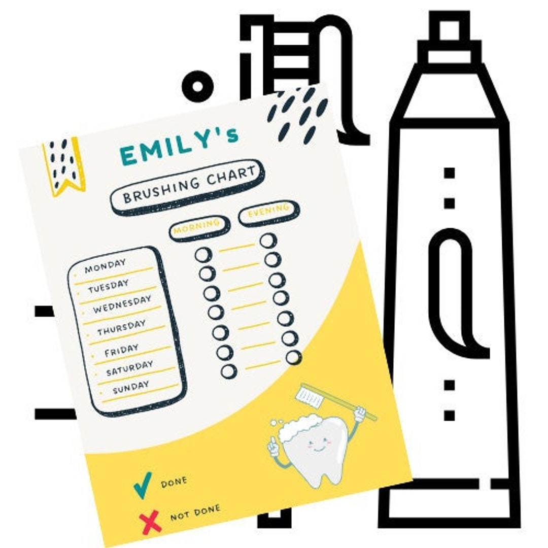 Custom Kids Habits Tracker - Digital Planner -personalized Brushing ...