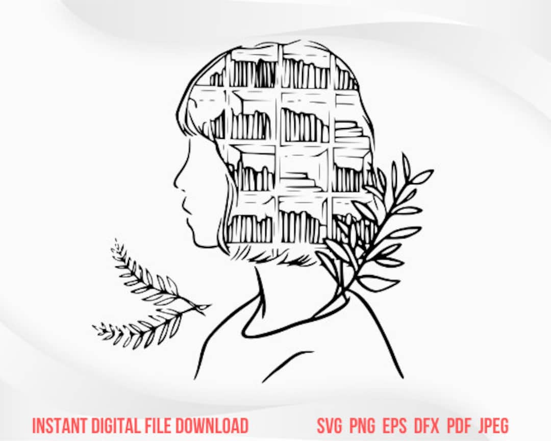 Girl Loves Books Svg Png Just A Girl Who Loves Books Svg Floral Girl ...