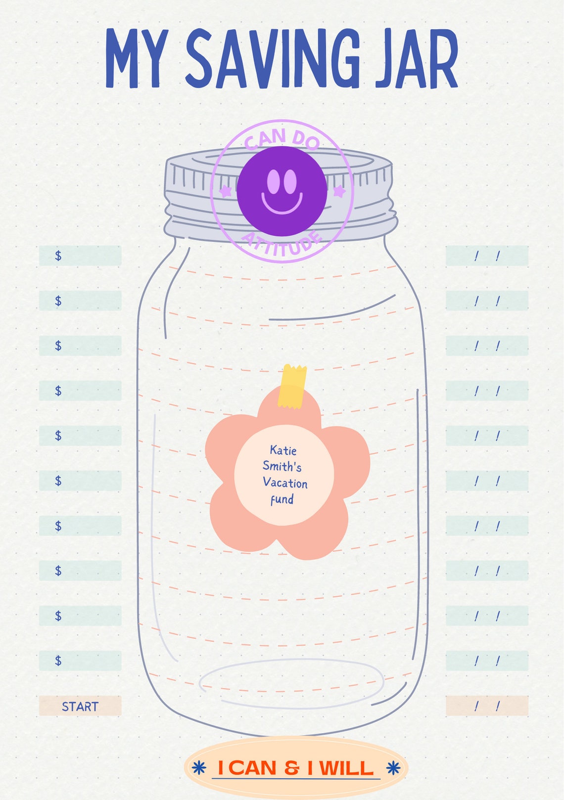 Custom Personalized Savings Tracker Digital Planner Custom Savings ...