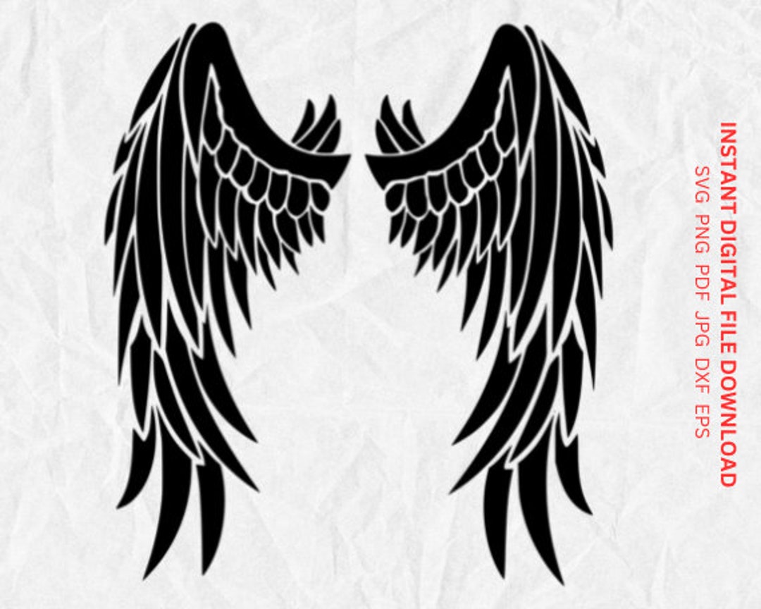 Angel Wings SVG Angel Files for Cricut Feather Wing Vector Angel Svg ...