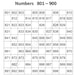 Printable Number Charts Missing Numbers 1-1000 10 Pages -math ...