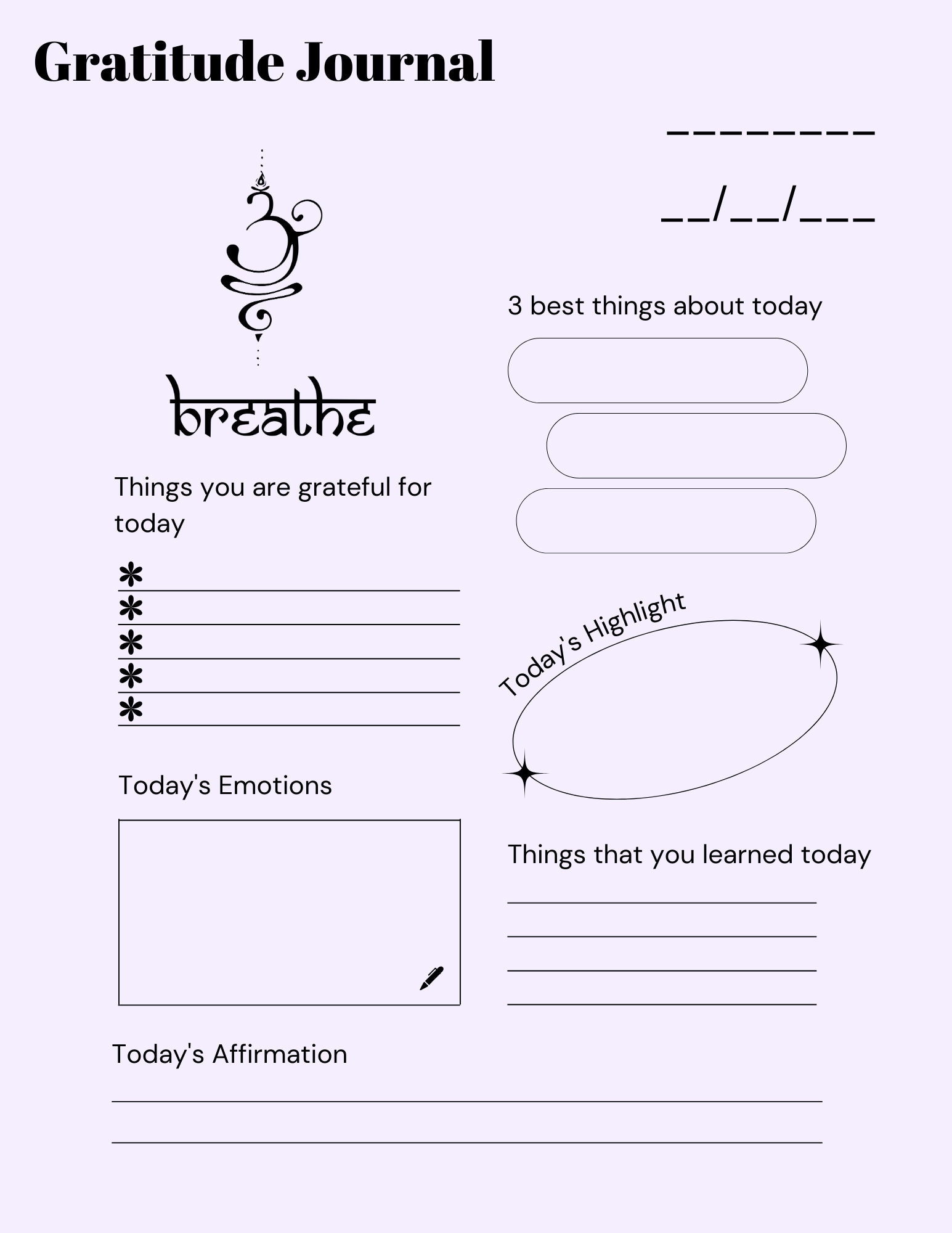 Gratitude Journal Digital Planner Gratitude Tracker Daily Gratitude ...