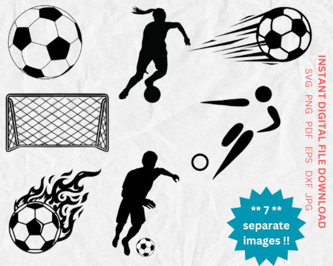 Soccer Svg Bundle Svg Soccer Ball Svg Soccer Goal Net Png Vector ...