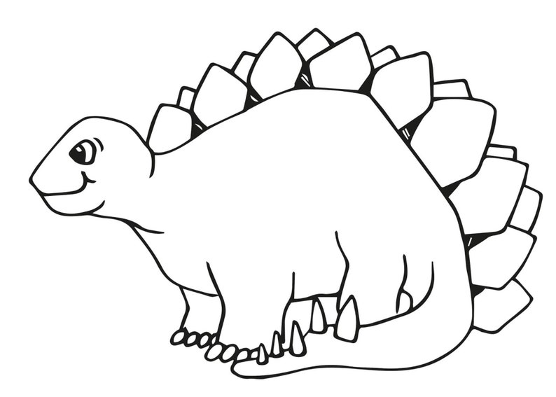 Printable Dinosaur Coloring Cards Dinosaur Coloring Pages Cute - Etsy