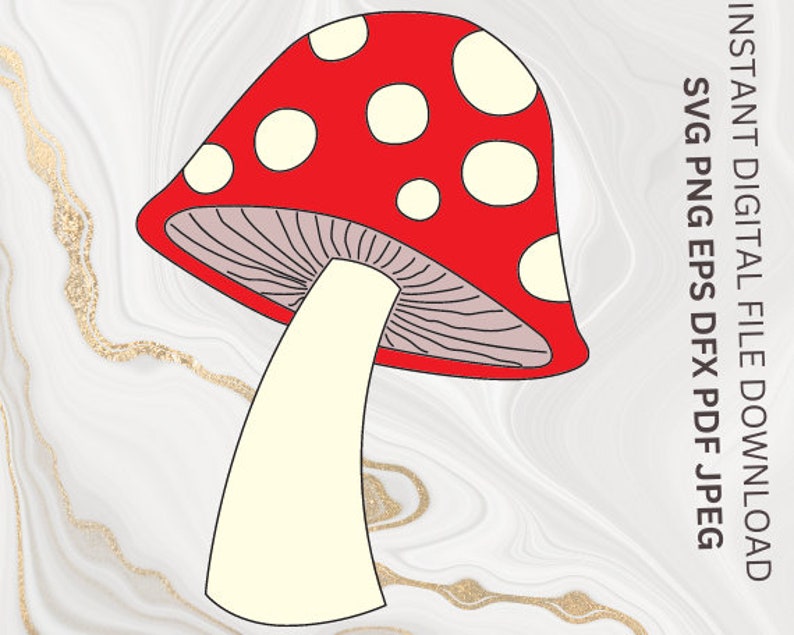Mushroom SVG Red Mushroom SVG Toadstool SVG Mushroom Png Forest Svg ...