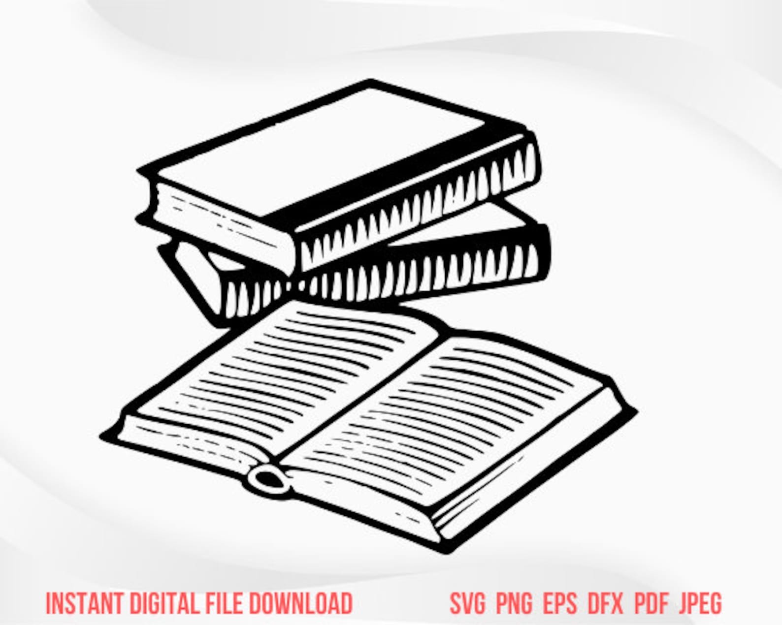 Book Stack Svg Open Book Svg Books Clipart Books Svg School Svg College ...