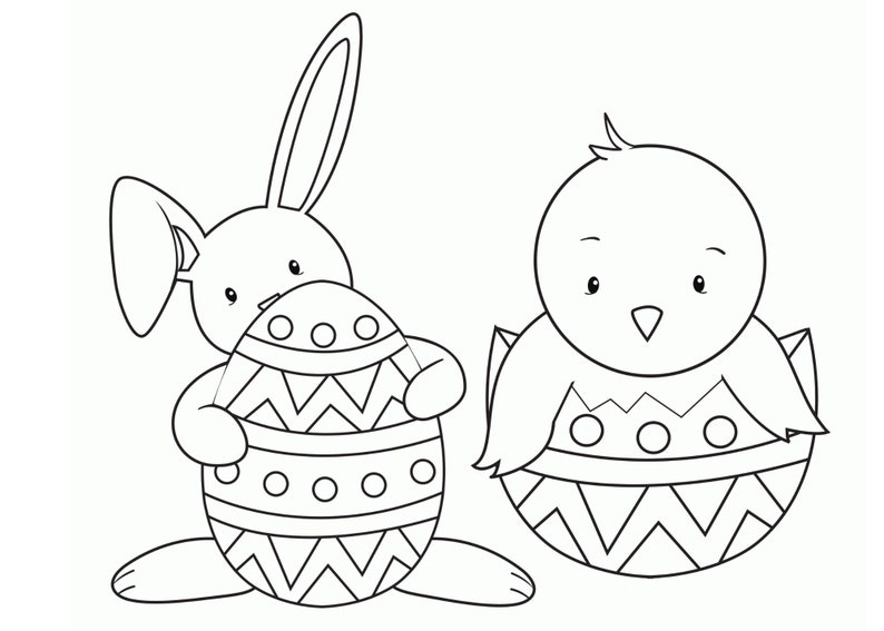 Printable Easter Coloring Cards Easter Coloring Pages Easter Activity ...